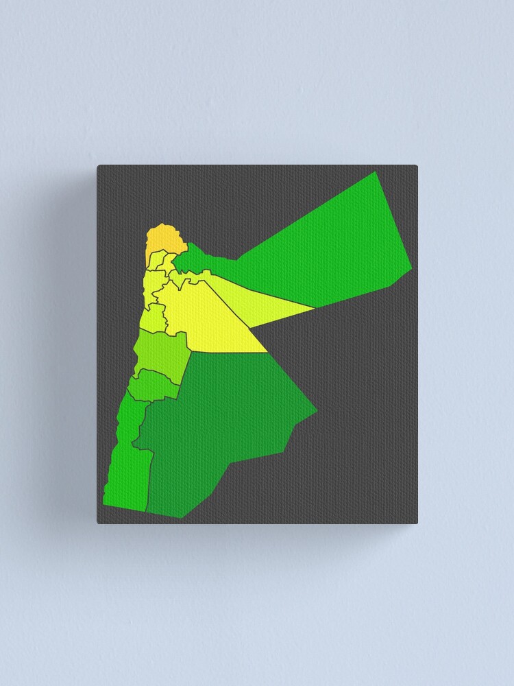 "Jordan population heat map as color density illustration" Canvas Print ...