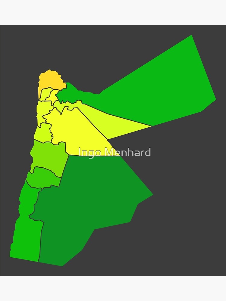 "Jordan population heat map as color density illustration" Art Print ...