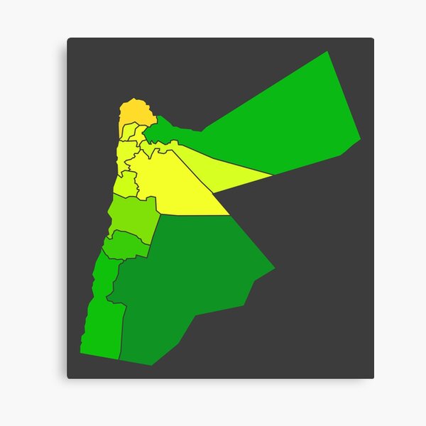 "Jordan population heat map as color density illustration" Canvas Print ...
