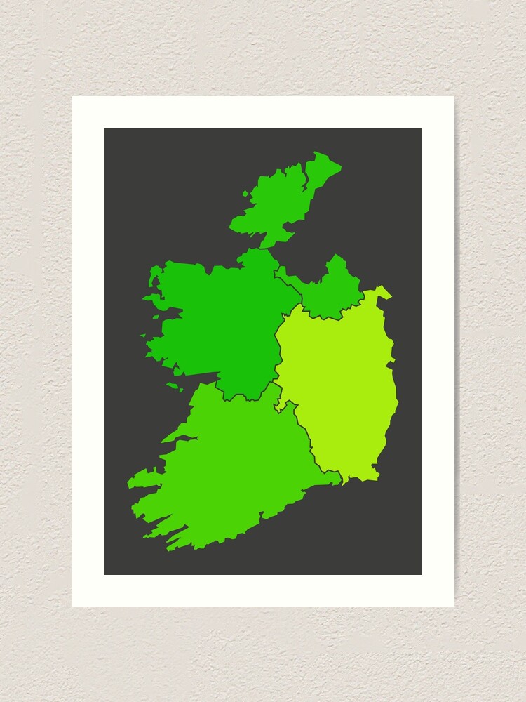 "Ireland population heat map as color density illustration" Art Print ...