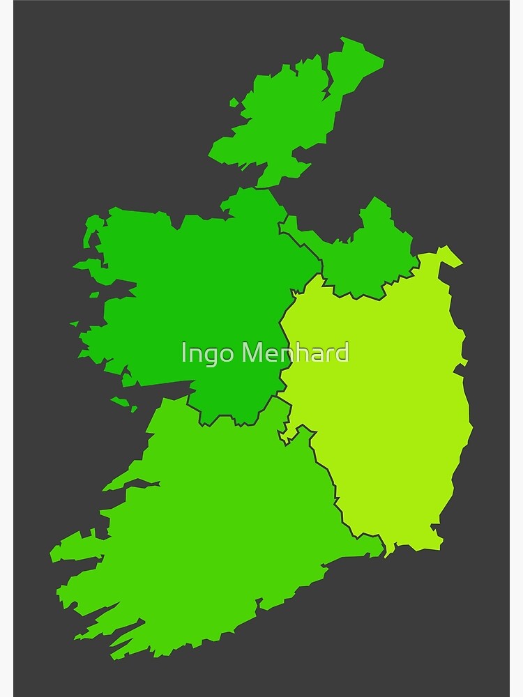 "Ireland population heat map as color density illustration" Art Print ...