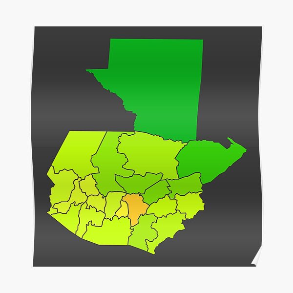 "Guatemala population heat map as color density illustration" Poster ...