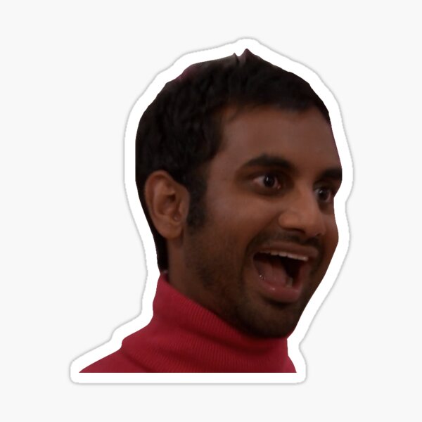 "tom haverford ~ aziz ansari" Sticker by cedougherty | Redbubble