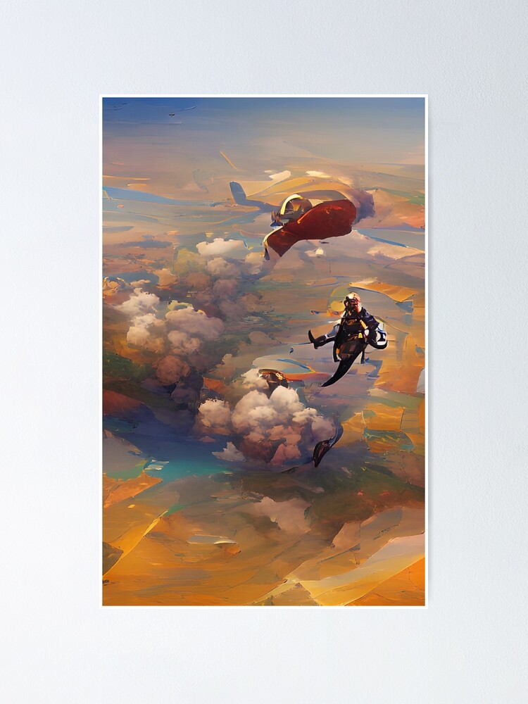 "Skydive| Artificial Inteligence Generated Art" Poster by AllAboutAI ...