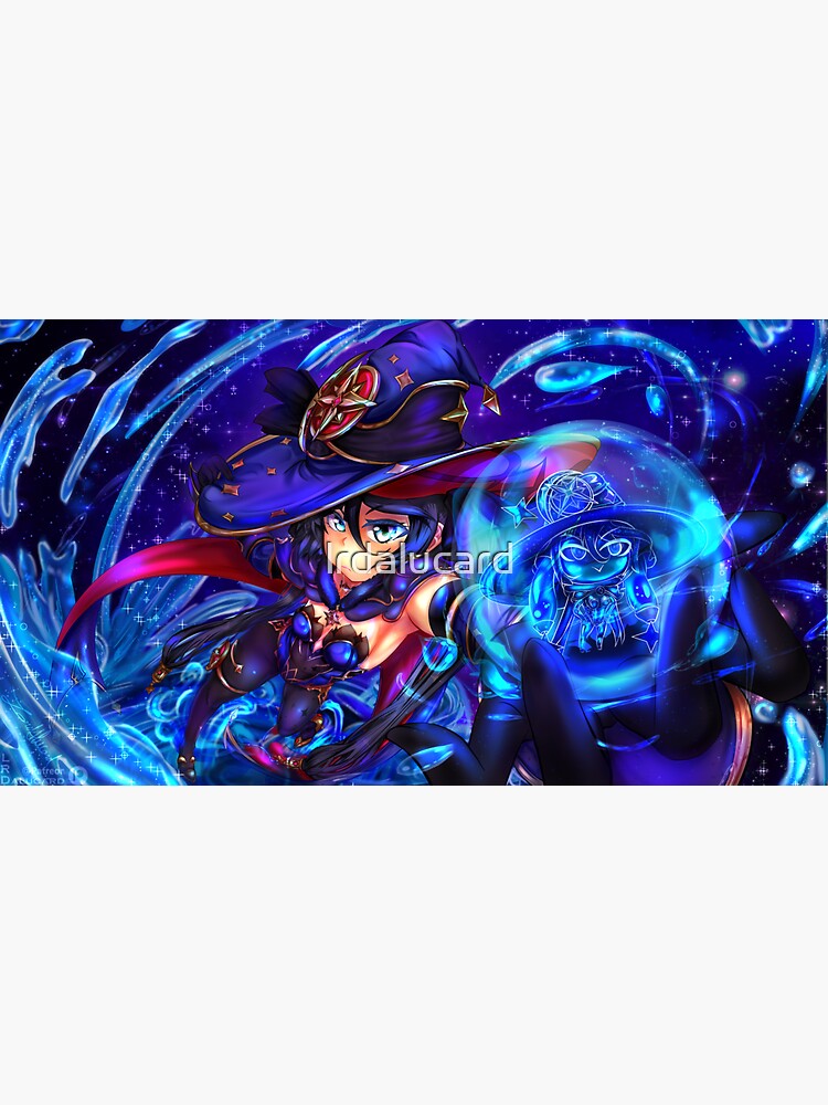 "Mona - The water witch [Genshin Impact]" Sticker by lrdalucard | Redbubble
