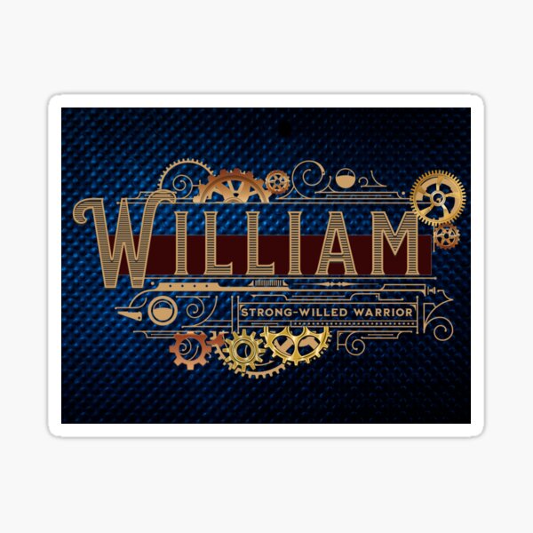 "William" Sticker by YeshuaCreations | Redbubble