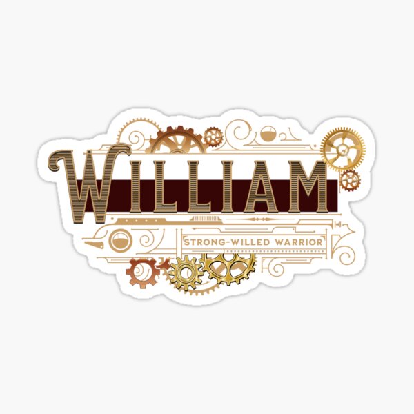 "William " Sticker for Sale by YeshuaCreations | Redbubble
