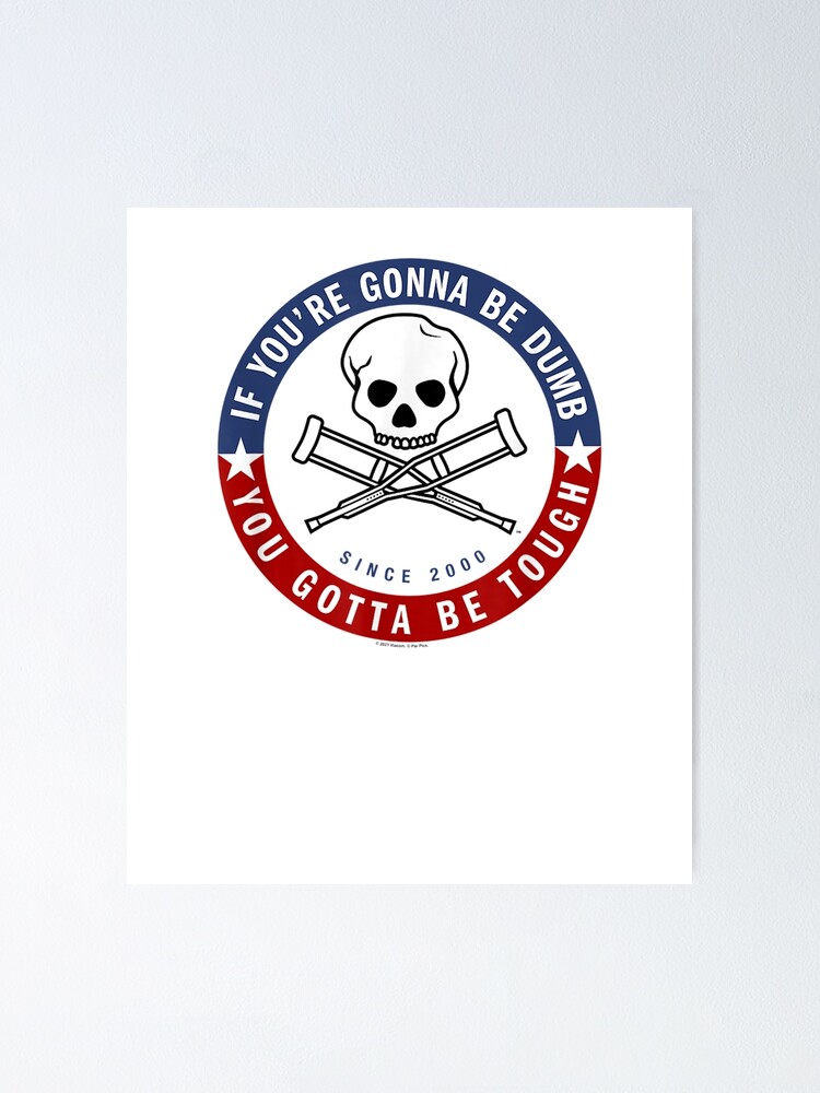 "Jackass Skull And Crutches Logo" Poster for Sale by Munaim18 | Redbubble