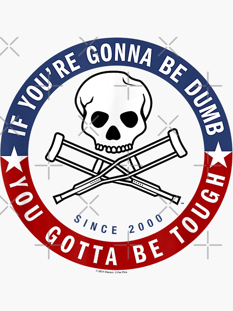 "Jackass Skull And Crutches Logo" Sticker for Sale by Munaim18 | Redbubble