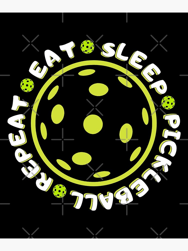 " Funny pickleball Eat sleep pickleball repeat pickleball shirt " Poster for Sale by cizito ...