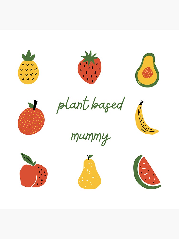 "Plant based mummy" Sticker for Sale by FoodArtForYou | Redbubble