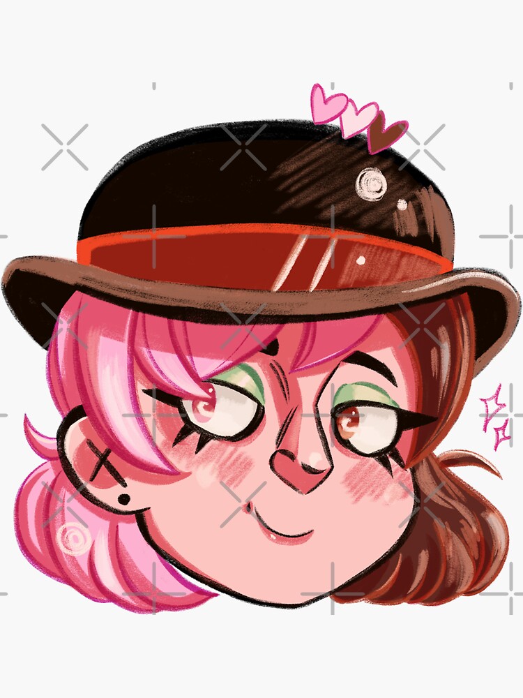 "Smiling Neo" Sticker by QueenieBedeArt | Redbubble