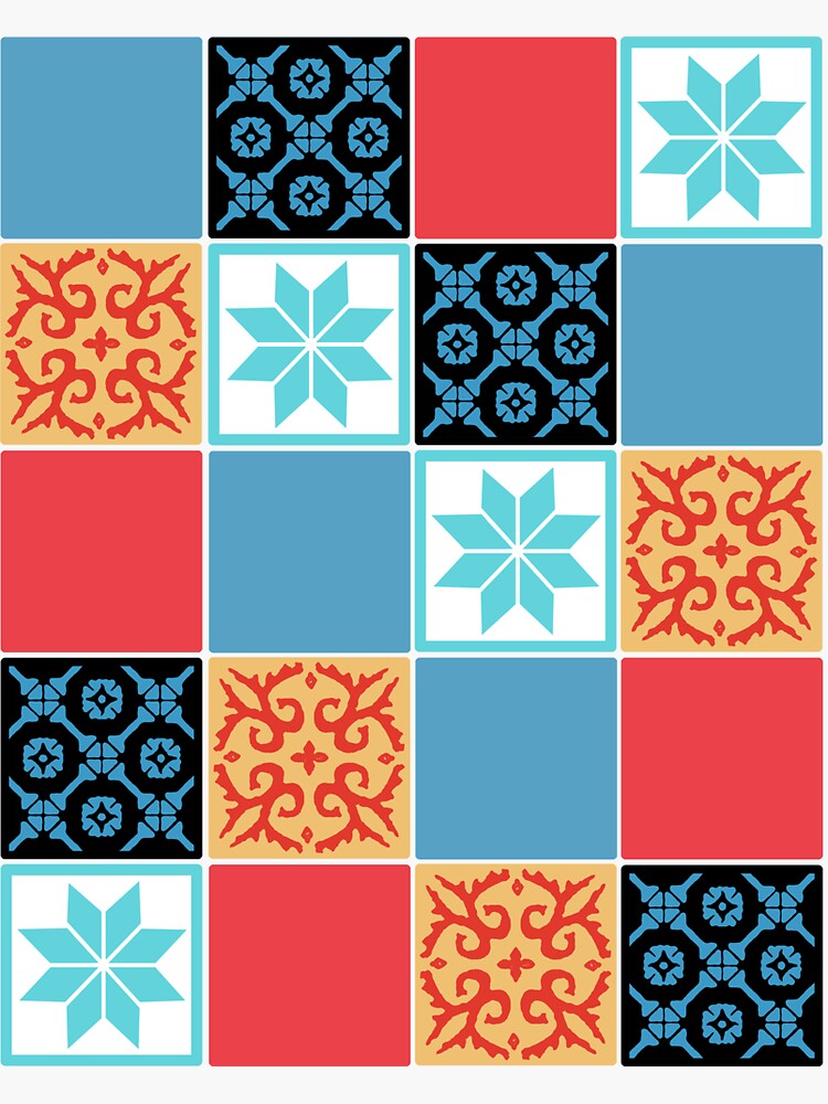 "Azul: The Tiles: Inspired Art" Sticker for Sale by MyBigBear | Redbubble