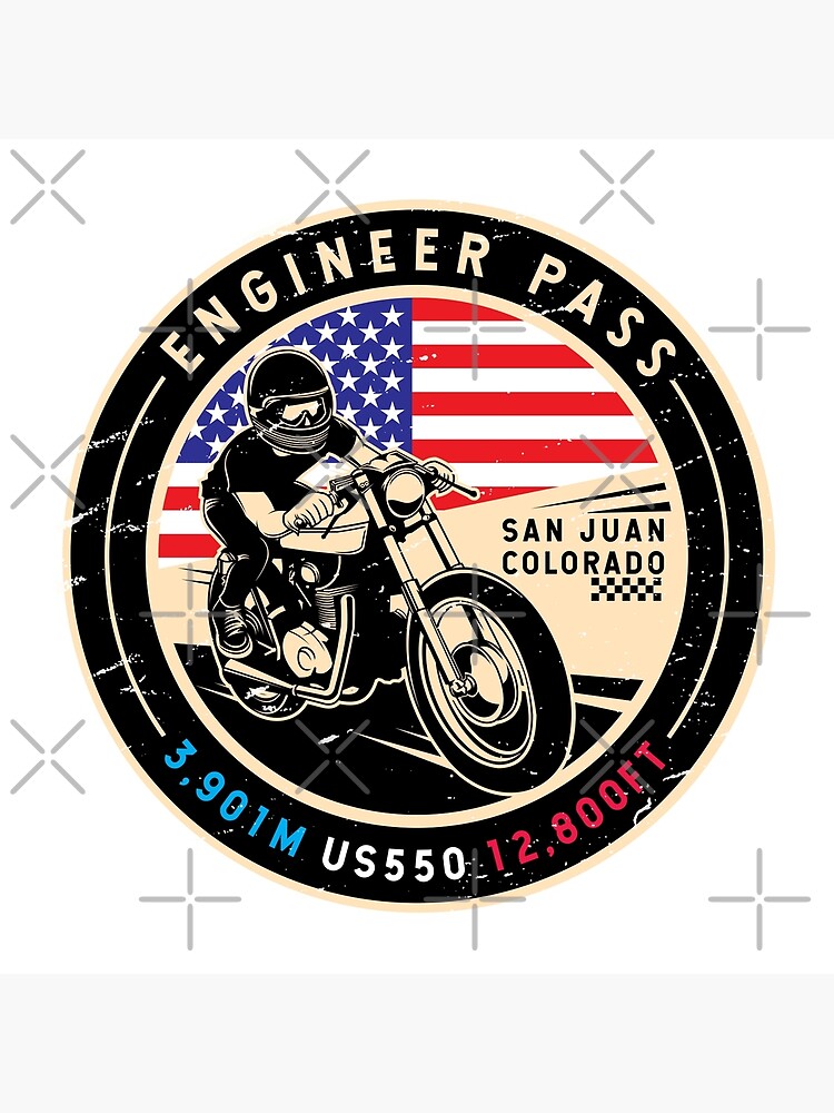 "Engineer Pass | Colorado | Motorcycle" Poster for Sale by ...