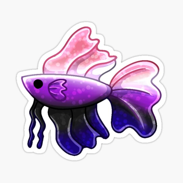 "Genderfluid Pride Betta" Sticker for Sale by sagxshi | Redbubble