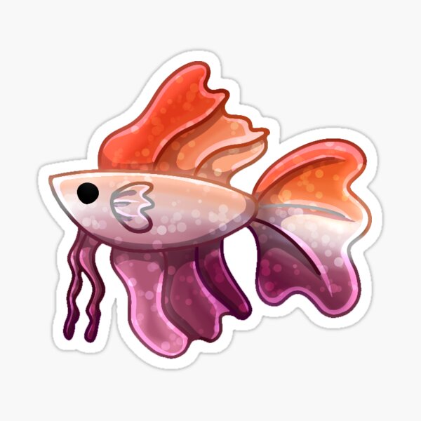 "Lesbian Pride Betta" Sticker for Sale by sagxshi | Redbubble