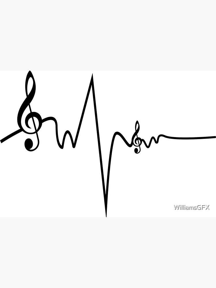 "Music Pulse Heartbeat with 2 Tones design" Poster for Sale by ...