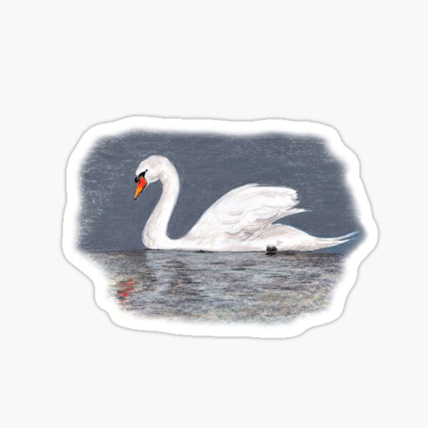 "Swan" Sticker for Sale by snewdesigns | Redbubble