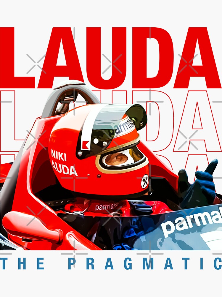 "Niki Lauda helmet F1 Champion 1975 1977 1984" Sticker for Sale by ...