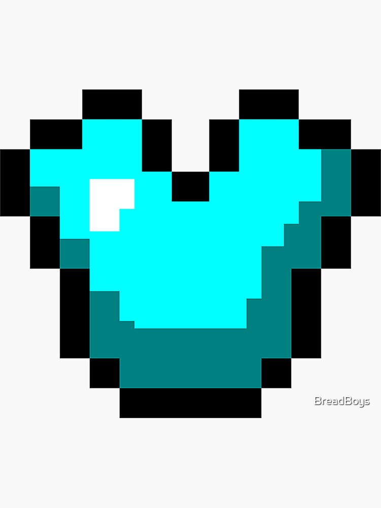 "Minecraft Diamond Chestplate" Sticker for Sale by BreadBoys | Redbubble