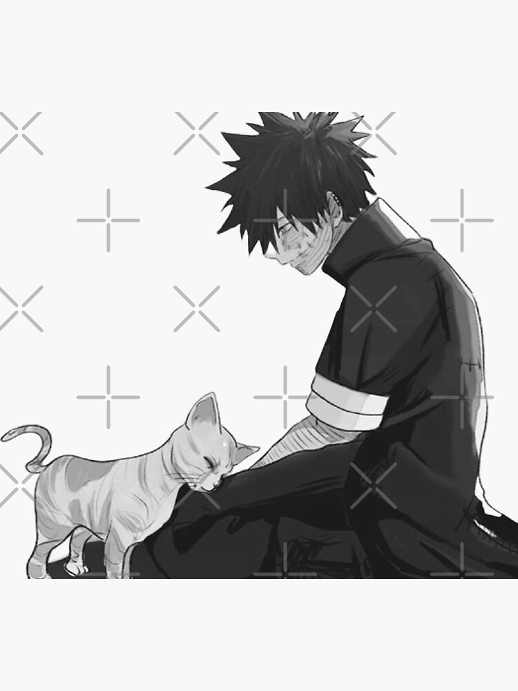 "dabi bleuflame with cat" Sticker for Sale by yalalal | Redbubble