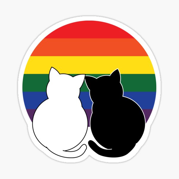 "pride meaw" Sticker for Sale by artpenaek | Redbubble