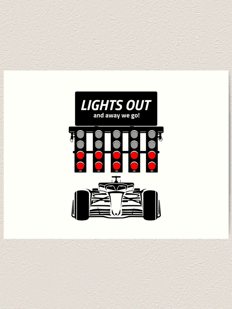 "Formula 1 Racing | F1 cars | "Lights Out and Away We Go!"" Art Print ...