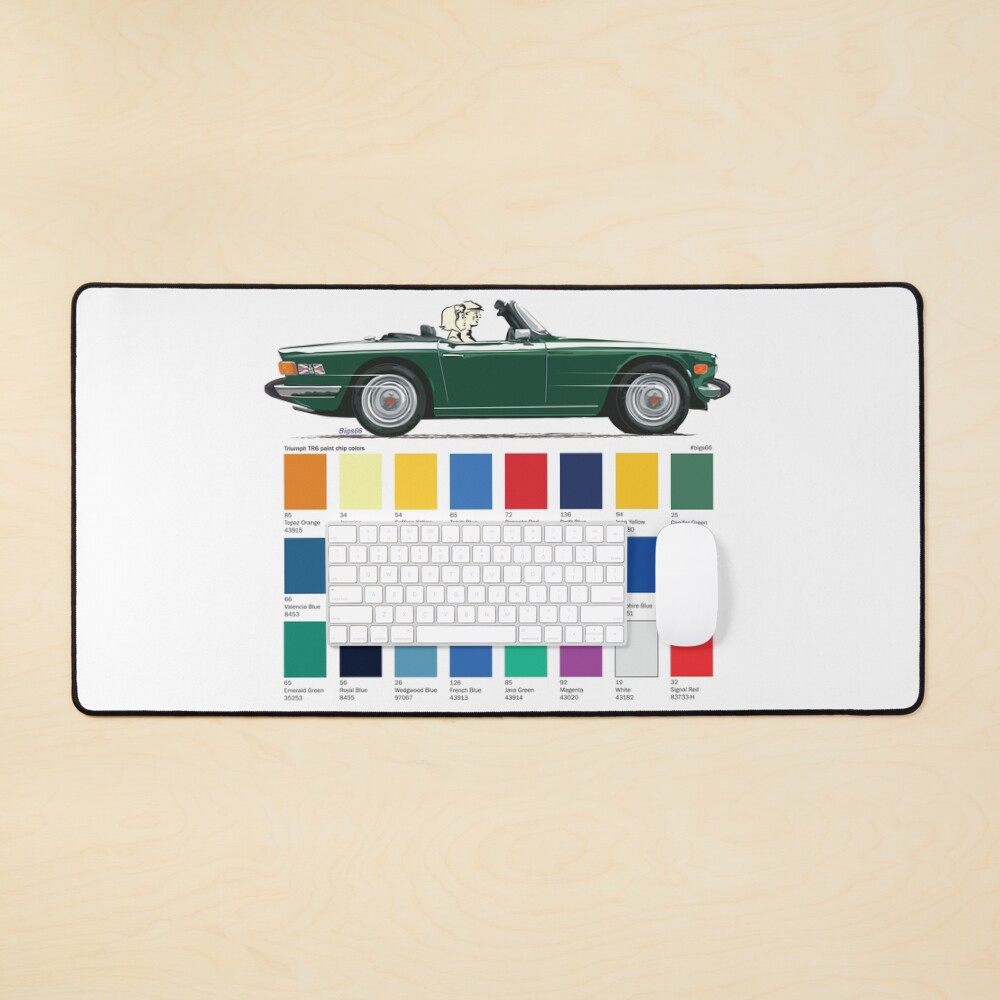 "TR6 in British Racing Green and color chart" Poster for Sale by Bigs66 ...