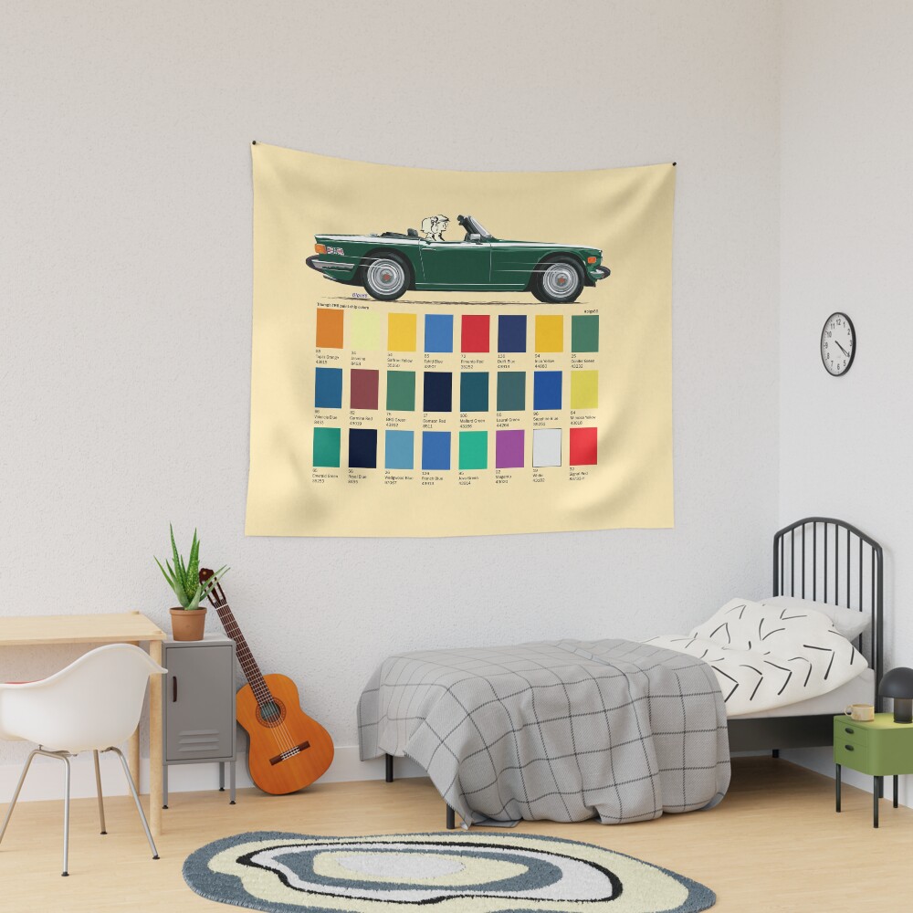 "TR6 in British Racing Green and color chart" Poster for Sale by Bigs66 ...