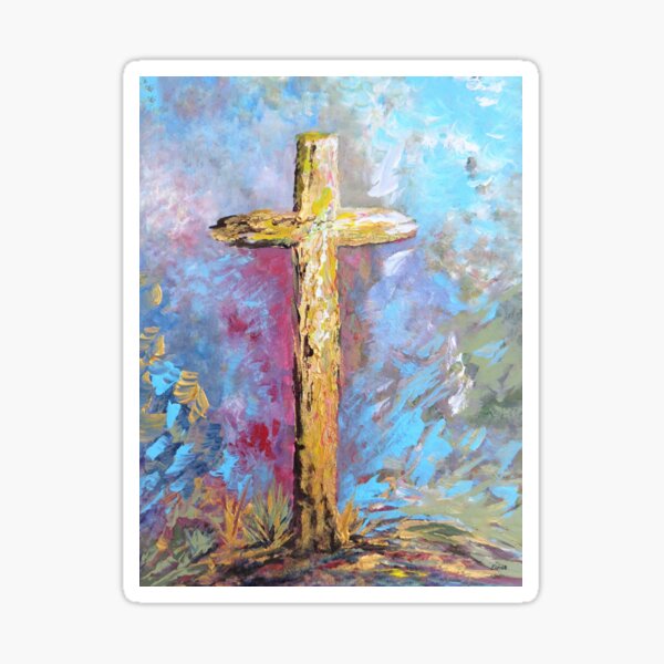 "Colors of the Cross" Sticker for Sale by EloiseArt | Redbubble