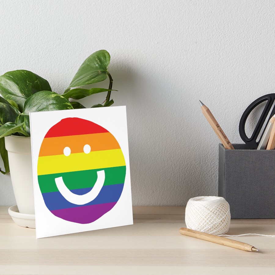"Pride Rainbow Smiley Face" Art Board Print by ellenhenry | Redbubble