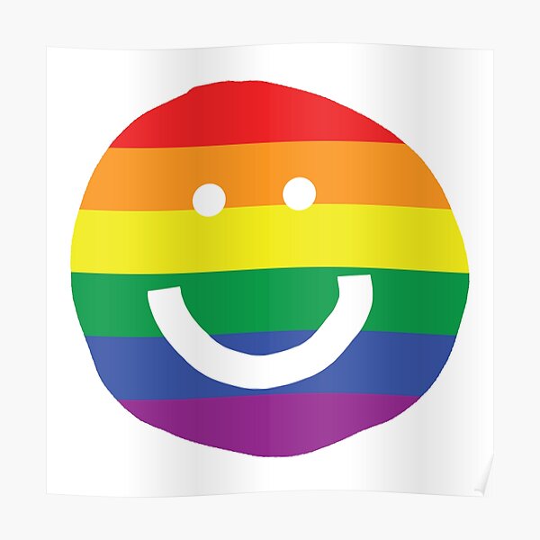 "Pride Rainbow Smiley Face" Poster for Sale by ellenhenry | Redbubble