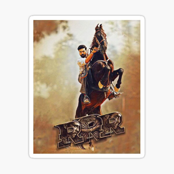 "rrr indian movie 2022" Sticker by Ourdesigner786 | Redbubble
