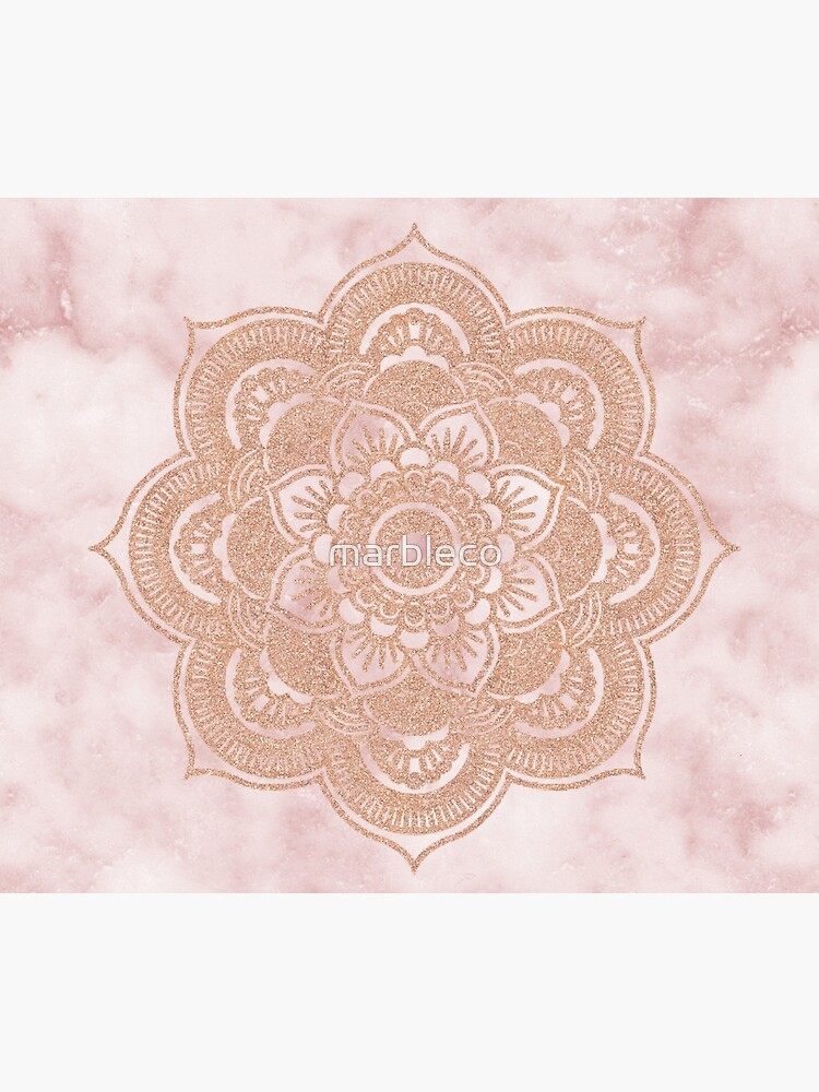 Rose Gold Mandala Pink Marble Tapestry sold by ChristinThompson | SKU ...