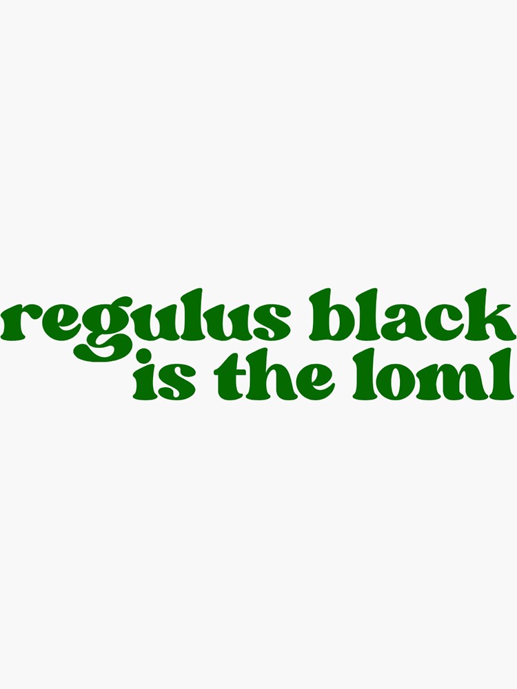 "regulus black" Sticker by lilianasp | Redbubble