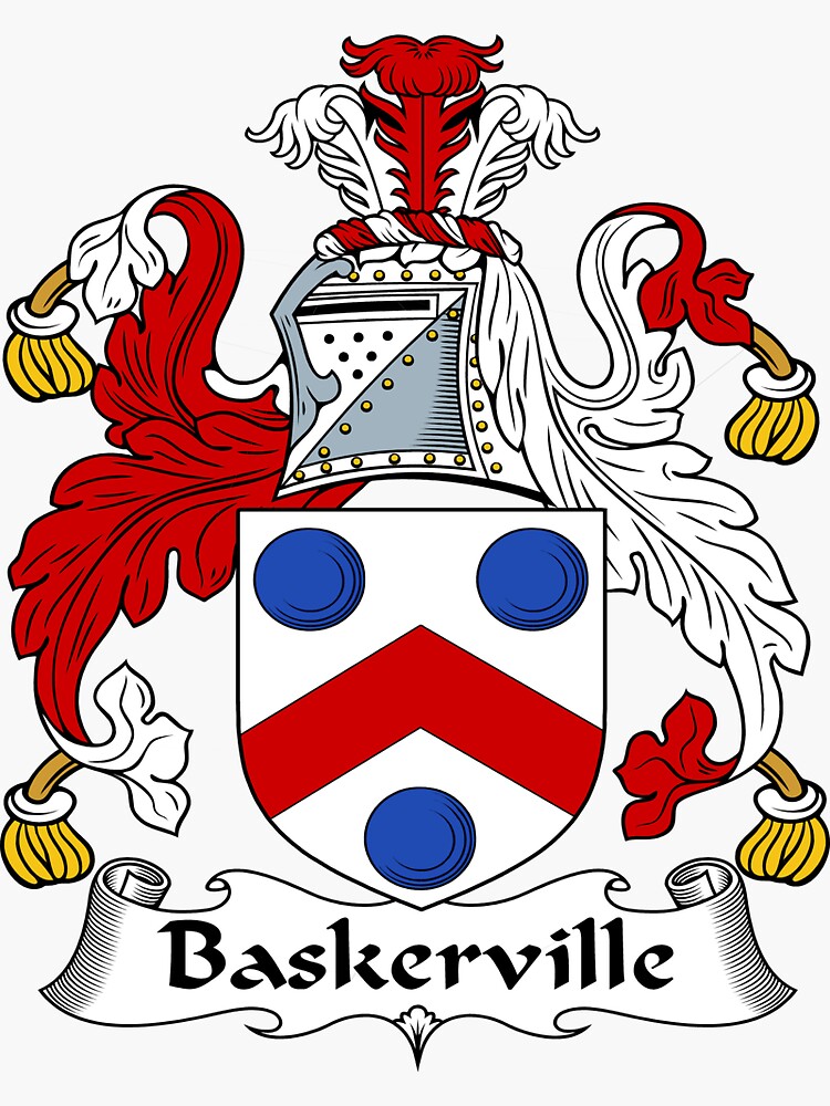 "Baskerville" Sticker by HaroldHeraldry | Redbubble