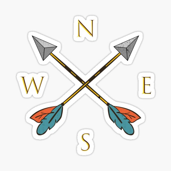 " north south east west logo funny tee" Sticker for Sale by quickkaart ...