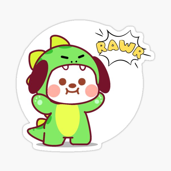 "BTS BT21 Chimmy Cute Dinosaur" Sticker for Sale by shiminee | Redbubble