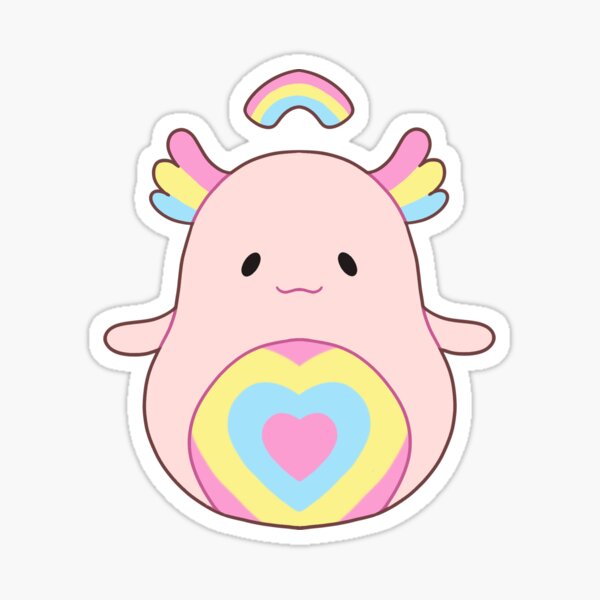 "Pride Squishmallow Pansexual Archie Axolotl" Sticker for Sale by ...