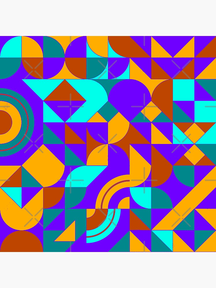 "geometric colorful patterns conceptual Art - Abstract Neo Geo graphic ...