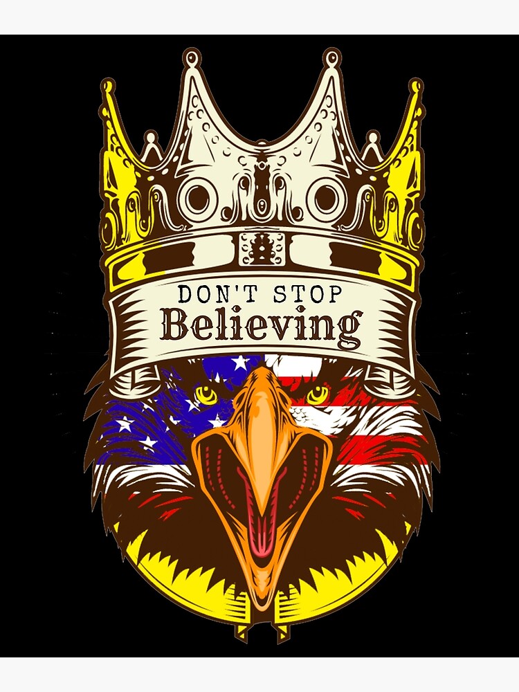 "Vintage Classic Journey 1980 Dont Stop Believing Usa Flag " Poster for ...