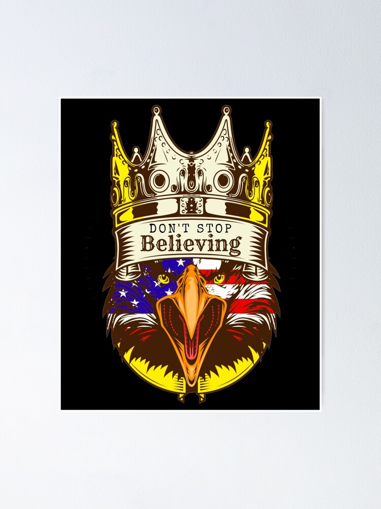 "Vintage Classic Journey 1980 Dont Stop Believing Usa Flag " Poster for ...