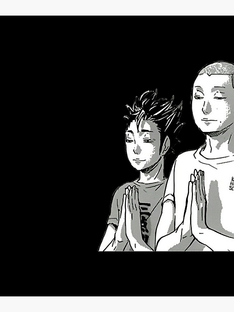 "Nishinoya & Tanaka Prayer Haikyuu Manga Sticker Sticker" Poster for ...