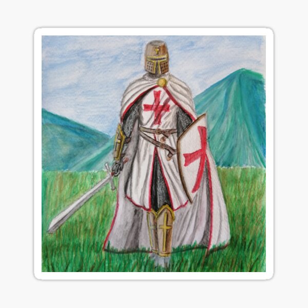 "Knights Templar T-ShirtKnight Crusader " Sticker for Sale by ...