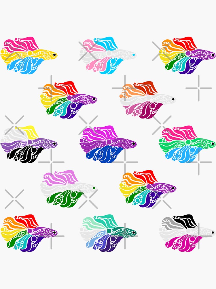 "School Pride - Betta Fish" Sticker for Sale by arturekdesign | Redbubble