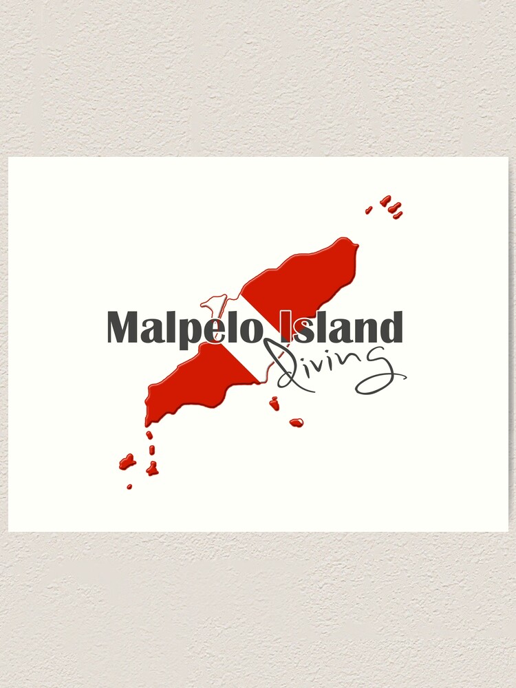 "Malpelo Island Diving Diver Flag Map" Art Print by surgedesigns ...