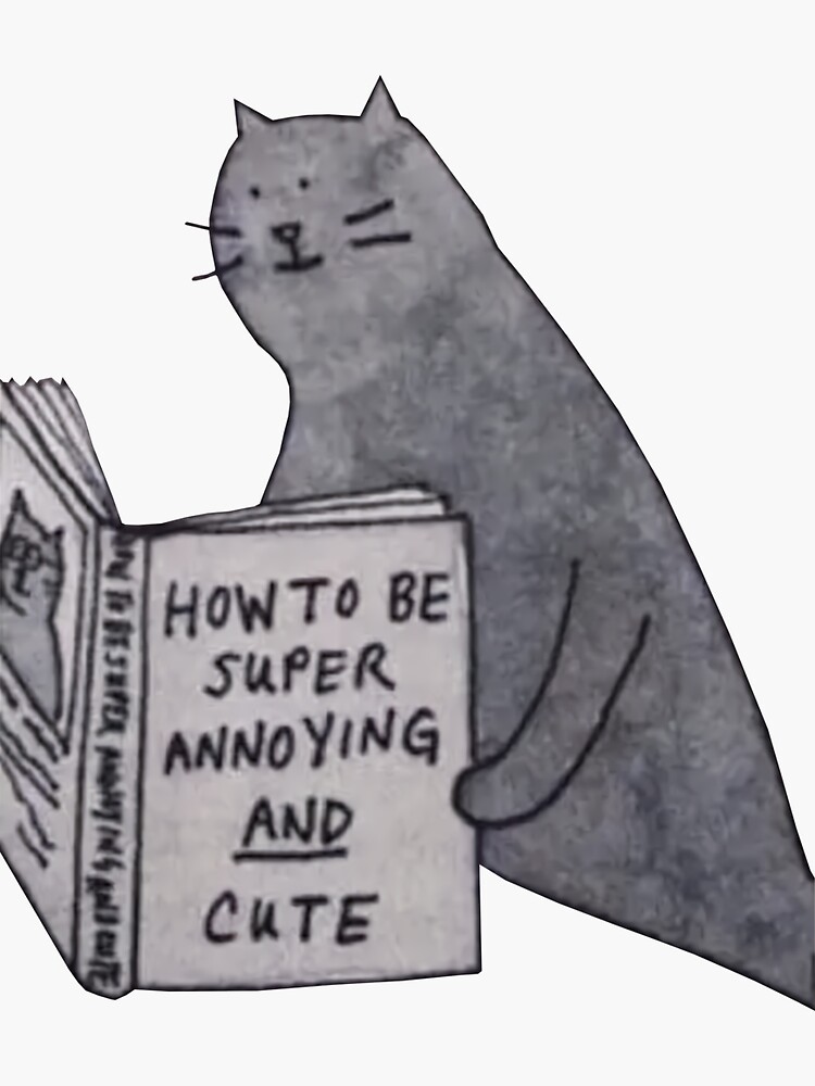 "annoying and cute cat sticker" Sticker for Sale by XNIO | Redbubble