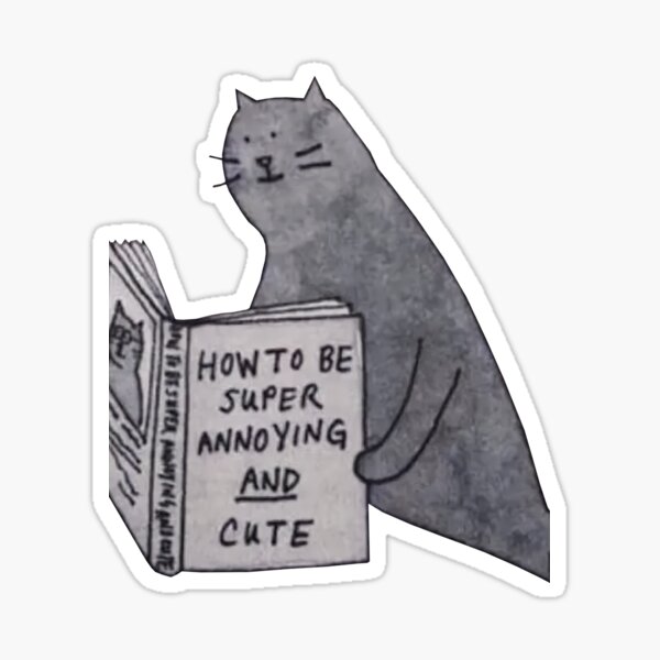 "annoying and cute cat sticker" Sticker for Sale by XNIO | Redbubble