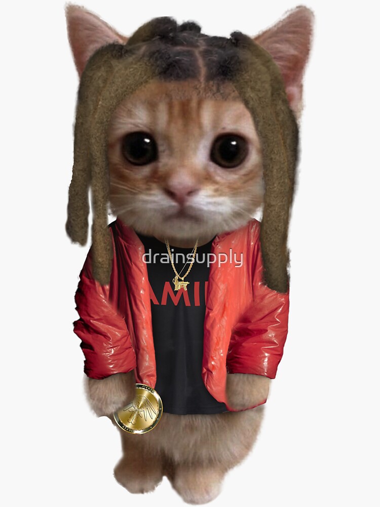 "Cartier God Kitty" Sticker for Sale by drainsupply | Redbubble