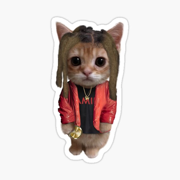 "Cartier God Kitty" Sticker for Sale by drainsupply | Redbubble